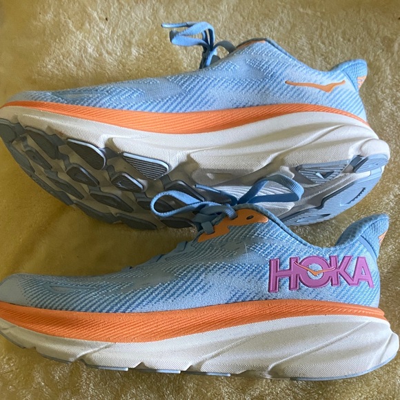 Hoka | Shoes | Hoka Light Blue And Orange Sneakers | Poshmark